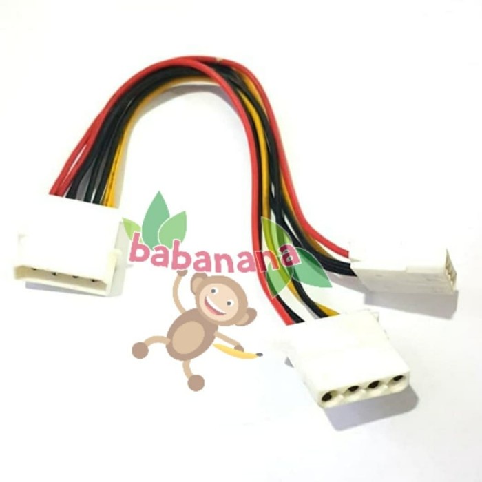 Jual Kabel Molex splitter putih cabang cable pc power fan case komputer ...