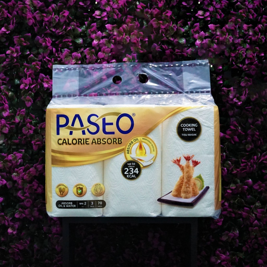 Jual (Bekasi) Tissue Paseo Calorie Absorb Kitchen Towel - 3 roll - 210 sheets | Shopee Indonesia