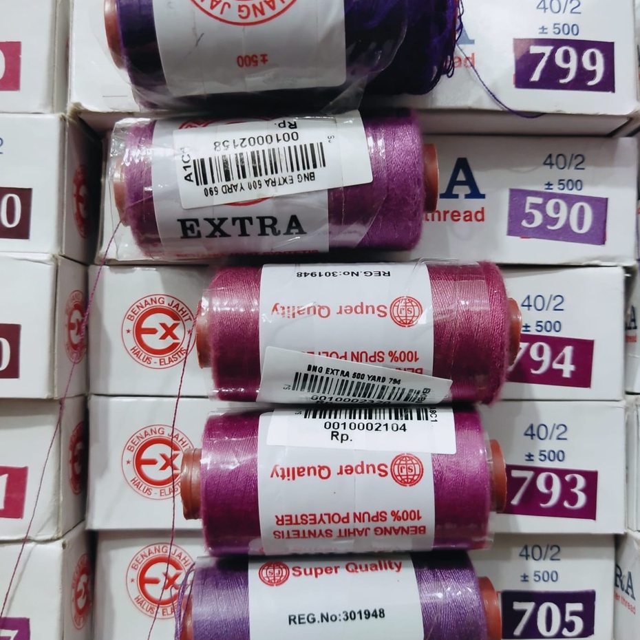 Jual Benang Extra 500/Benang/thread/benang jahit/Benang/Alat jahit ...