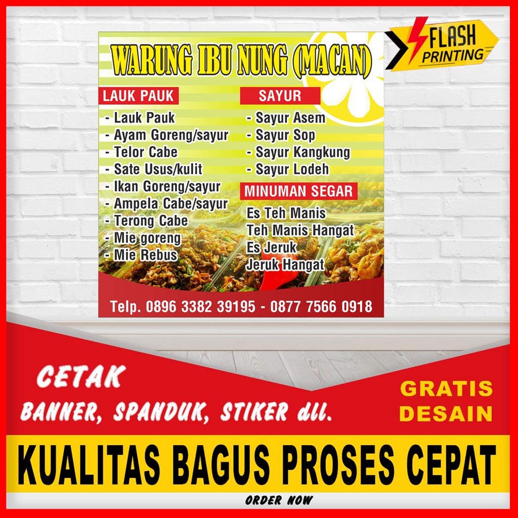 Jual Cetak Spanduk / Banner Warung Makan / Spanduk Warung Nasi Murah ...