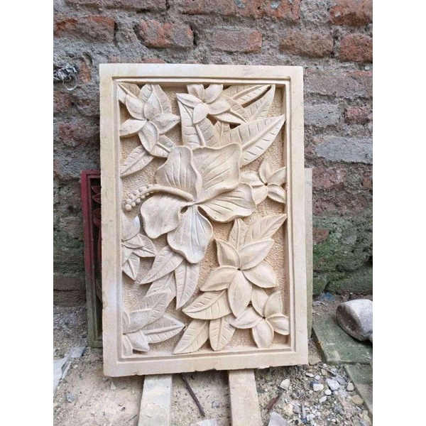 Jual relief hiasan dinding batu alam dekorasi paras ukir batu alam ...
