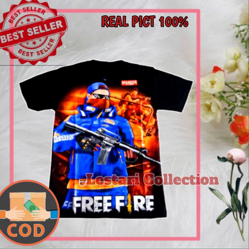 Jual Kaos Anak Distro FREE FIRE PIXEL Usia 5-12Tahun | Shopee Indonesia