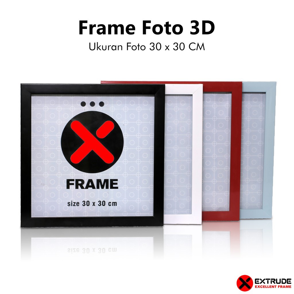 Jual EXTRUDE 3D Frame 30X30cm (Custom) Pigura Bingkai Foto | Shopee ...