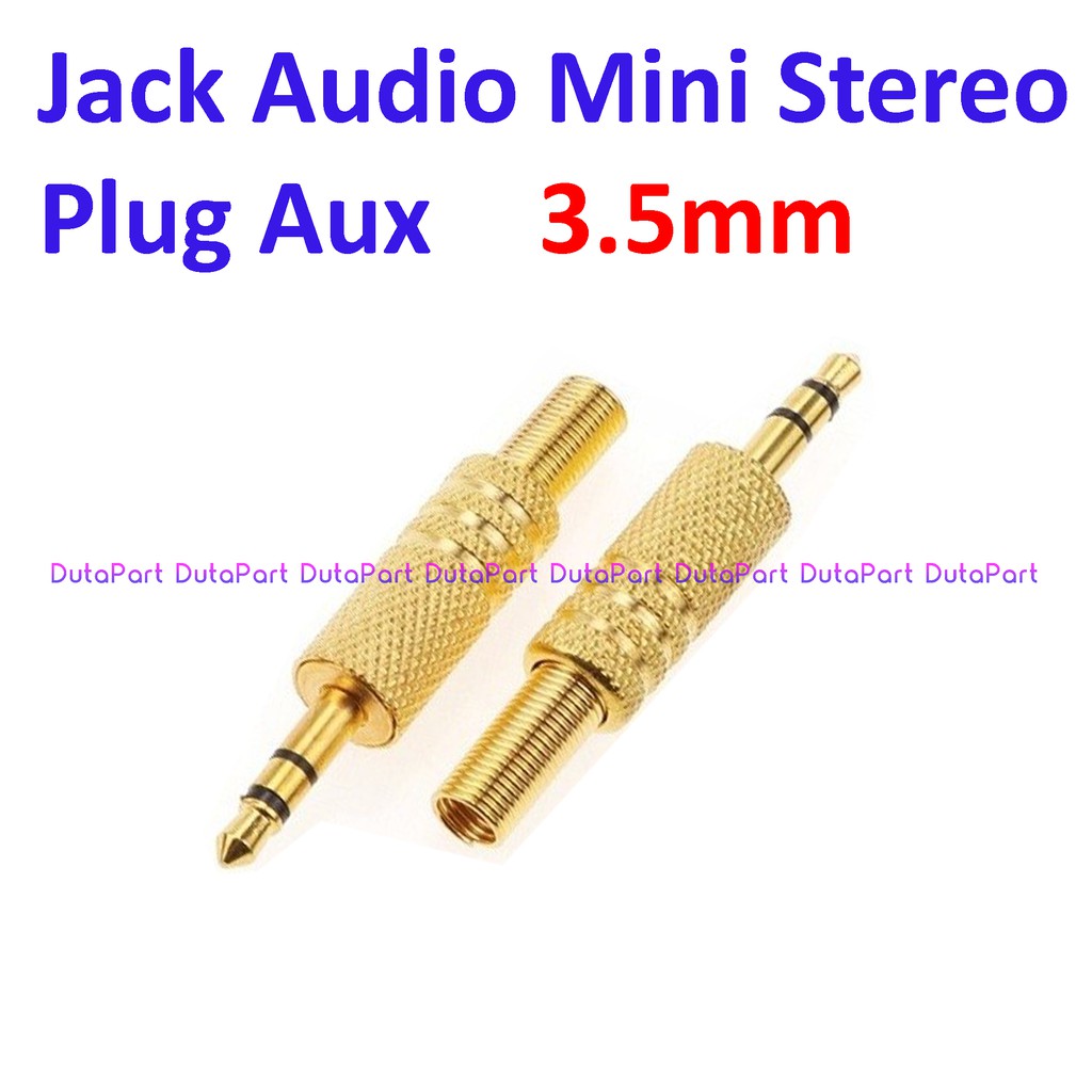 Jual Jack Audio Mini Stereo 3.5mm Plug Aux 3.5 mm 3 Pole Warna Gold ...