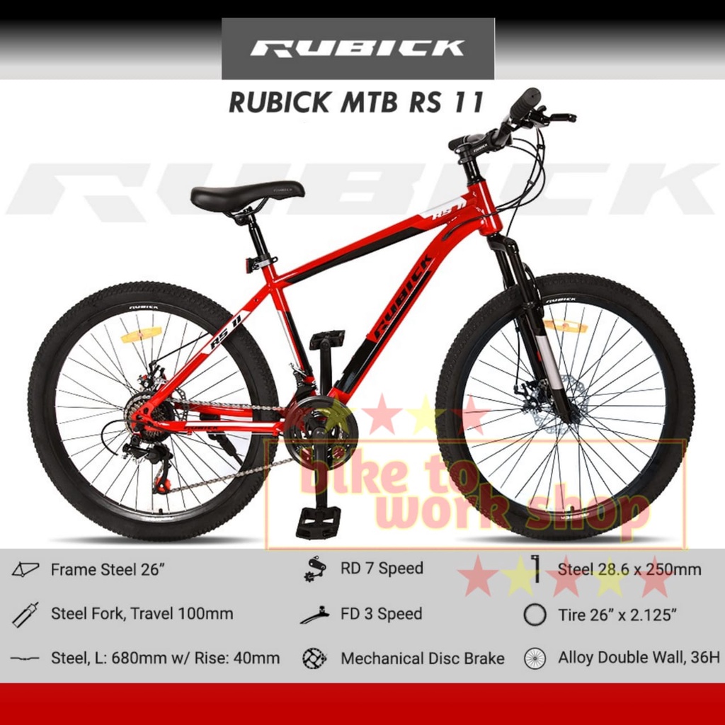 Jual SEPEDA GUNUNG MTB RUBICK RS 11 26 INCH 21 SPEED BY UNITED GENIO ...
