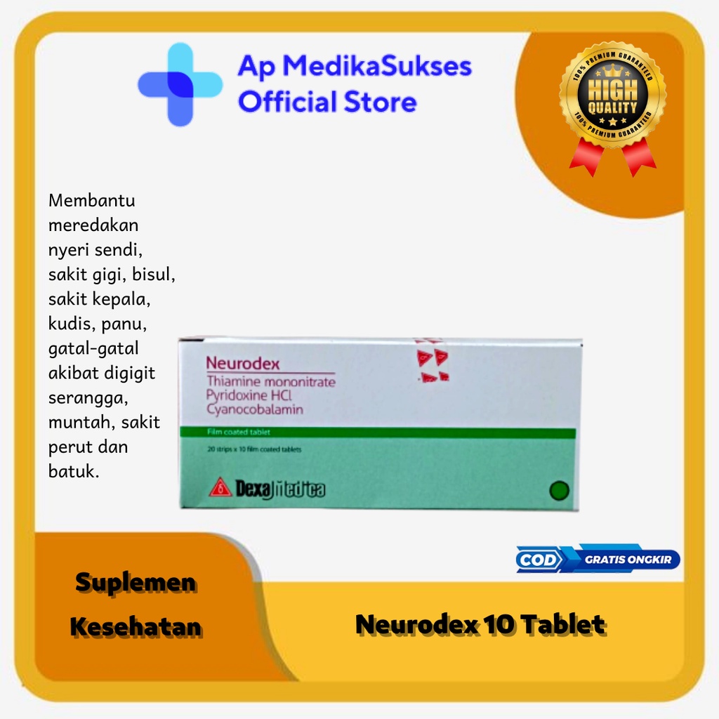Jual Neurodex Tablet | Vit B1 | Vit B6 | Vit B12 Untuk Keram,Kebas Dan ...