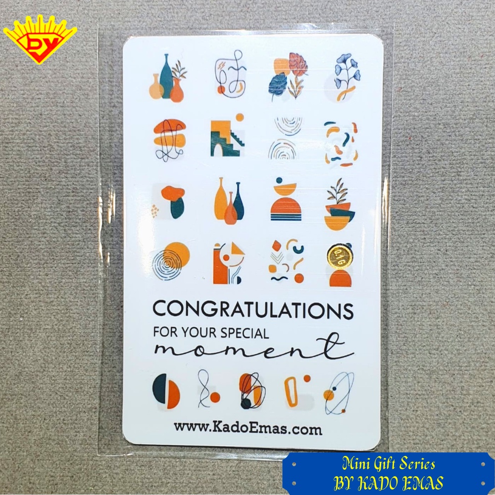 Jual Mini Gift Kado Emas 0.1 Gram Congratulations | Shopee Indonesia