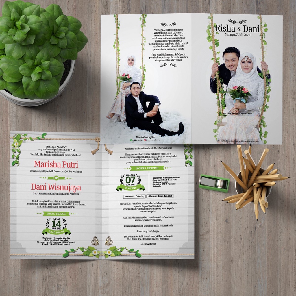 Jual Undangan Custom / Undangan pernikahan / Undangan Nikah / Undangan ...