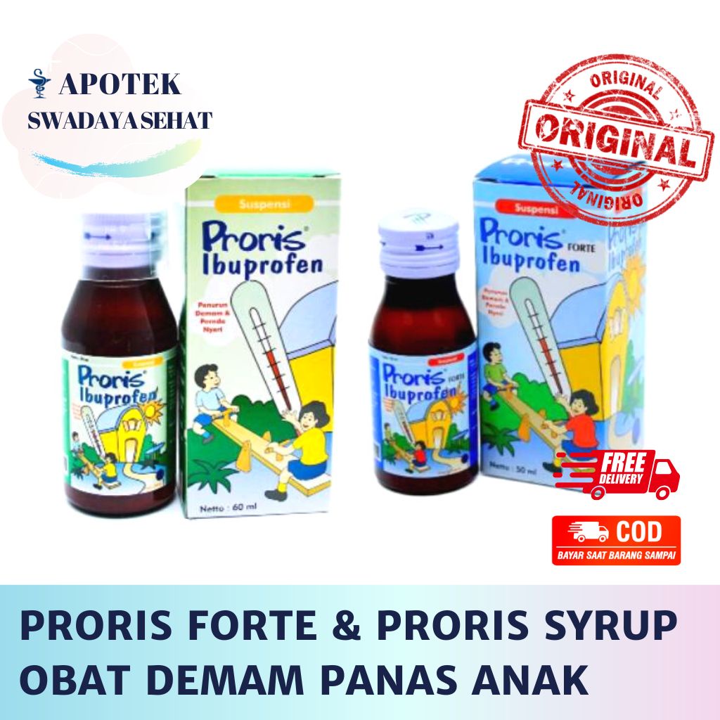 Jual PRORIS FORTE & PRORIS SYRUP 60 ML - Obat Demam Panas Sakit Kepala ...
