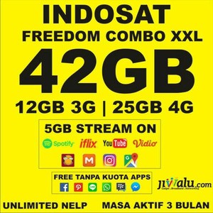 Jual Kartu Perdana Kuota Murah Indosat Ooredo IM3 52GB, KARTU PERDANA INDOSAT IM3 52GB | Shopee ...