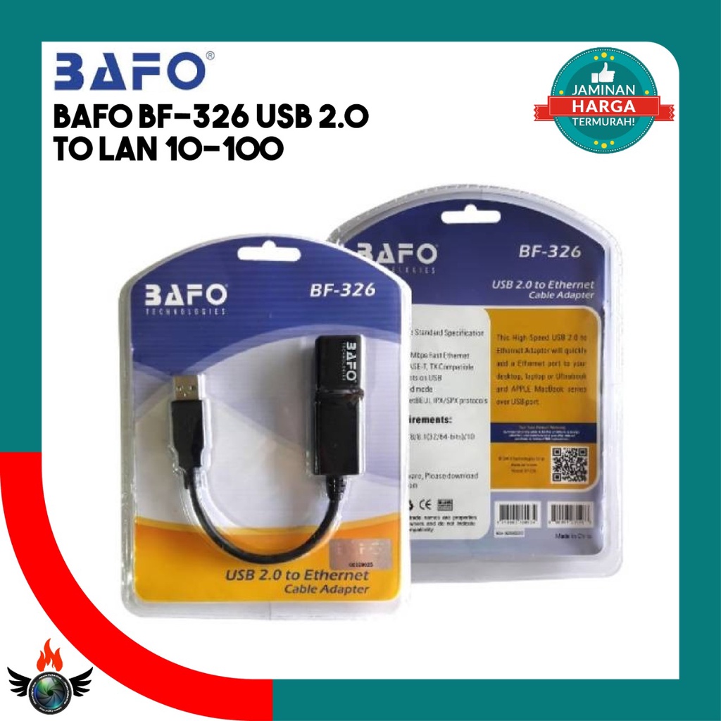 Jual BAFO BF-326 USB 2.0 TO LAN 10-100 | Shopee Indonesia