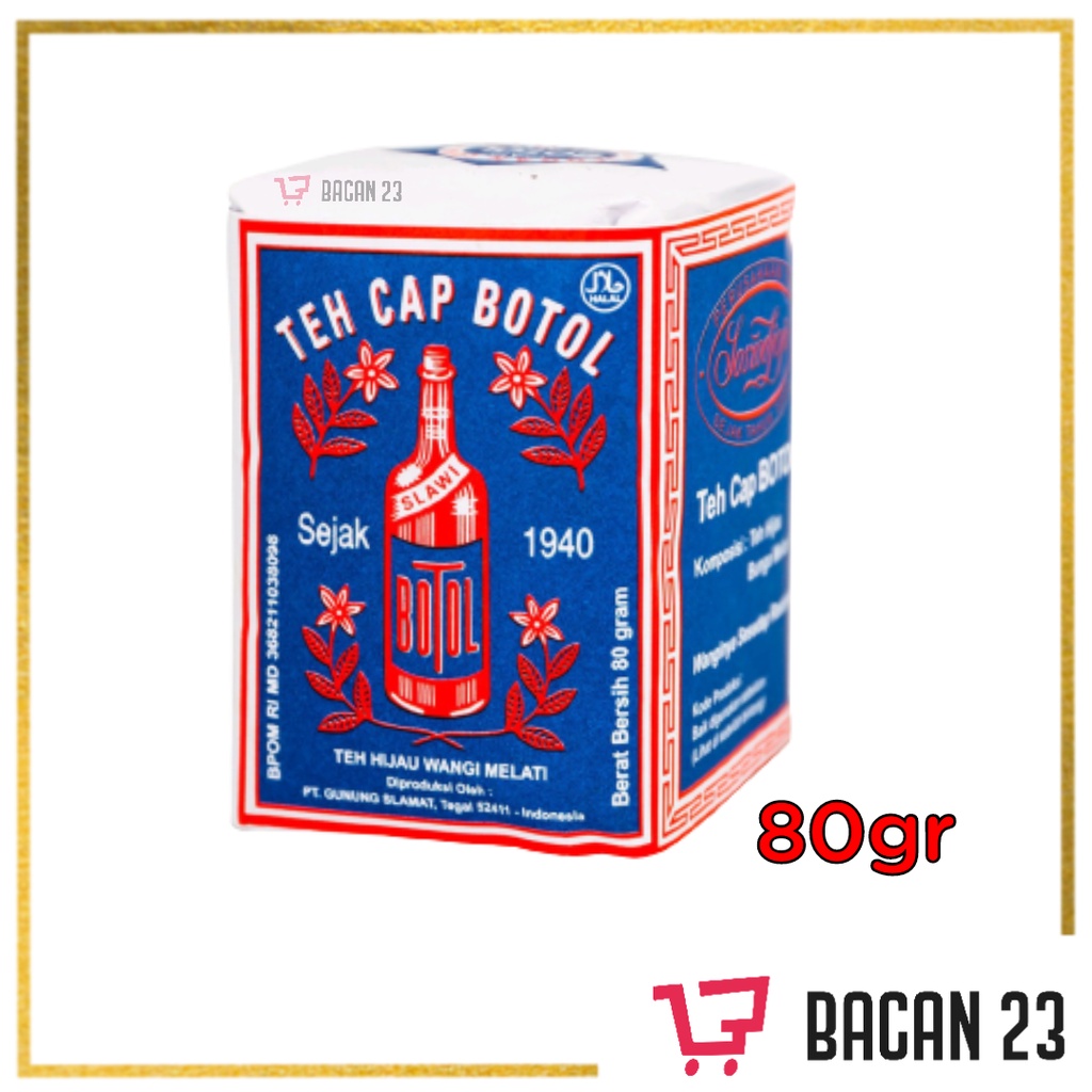 Jual Teh Cap Botol Biru ( 80 gr ) / Teh Bubuk / Teh Serbuk / Bacan 23 ...