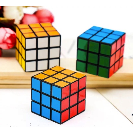 Jual Mainan Anak Asah Otak Rubik 3X3 Kantong Murah Magic Cube Rubik ...