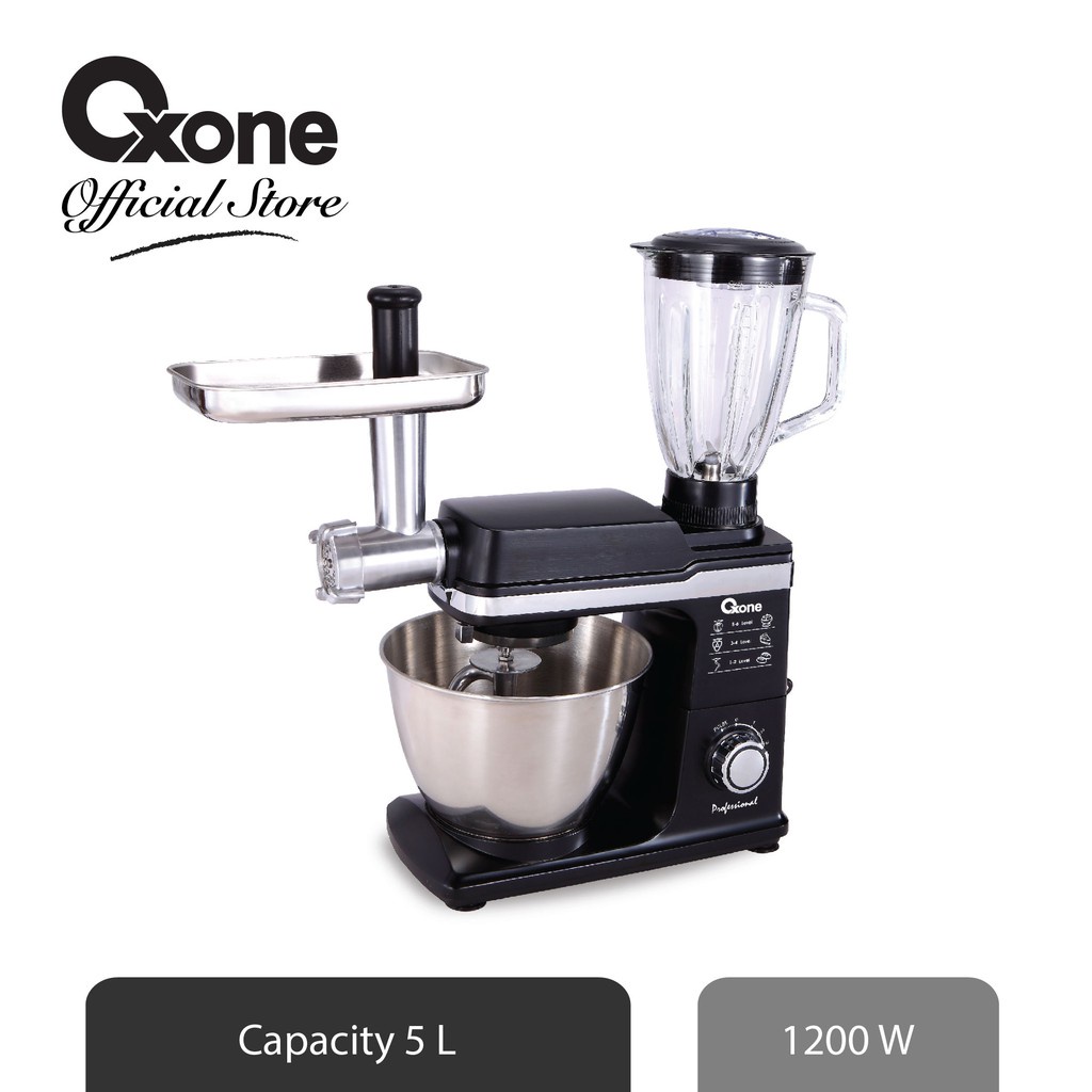 Jual Oxone 3in1 Professional Mixer OX857 Pengaduk Listrik Stand Mixer 3 ...