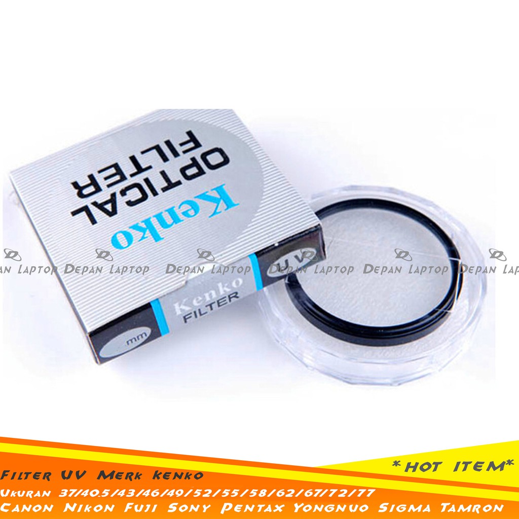 Jual Filter UV Lensa Kamera Merk Kenko 37mm 40.5mm 43mm 46mm 49mm 52mm 55mm 58mm 62mm 67mm 72mm ...