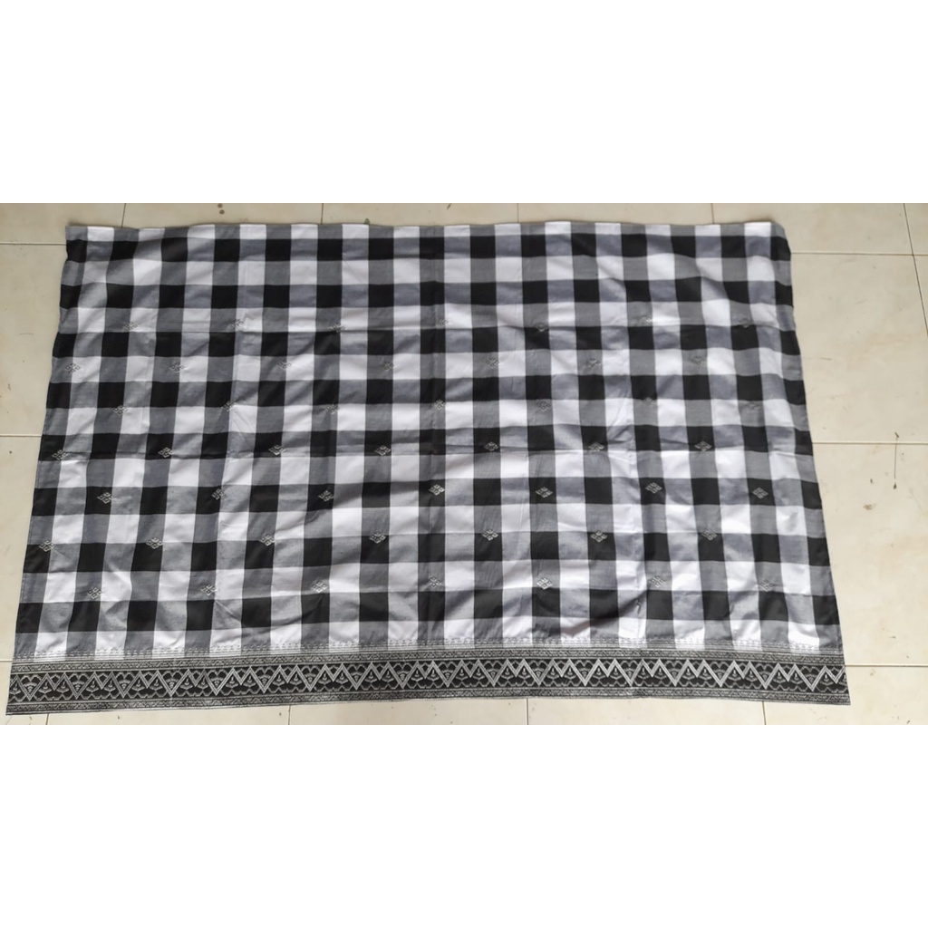 Jual Kain saput poleng Bali list tepi lebar variasi bordir lembaran ...