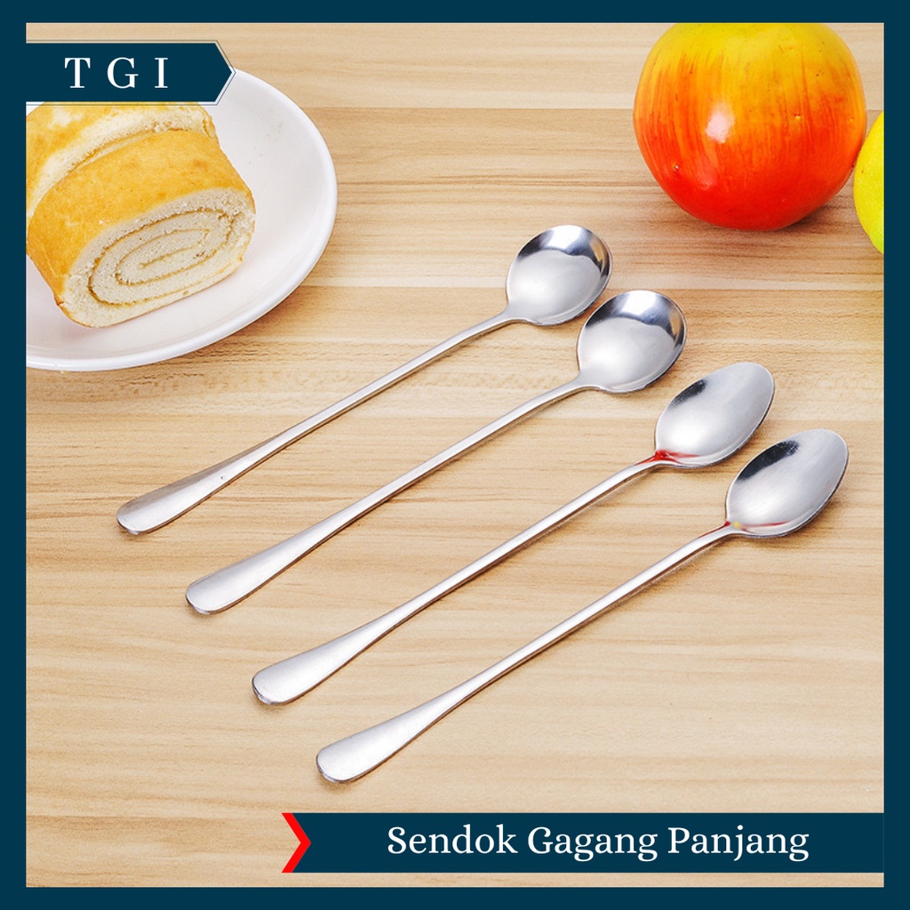 Jual TGI - SENDOK STAINLESS PANJANG OVAL & BULAT / SENDOK ES KOPI ...