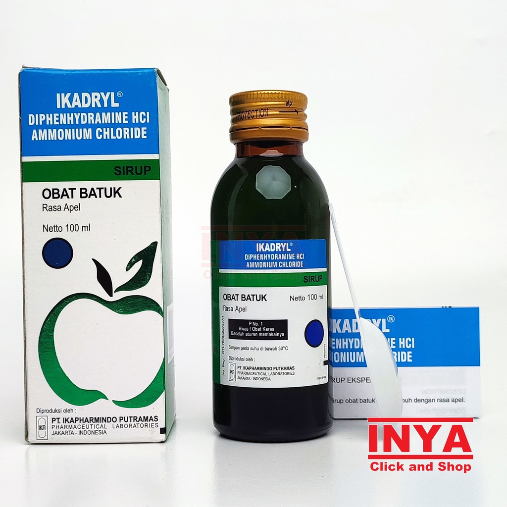 Jual IKADRYL COUGH SYRUP RASA APEL 100ml - Obat Batuk | Shopee Indonesia