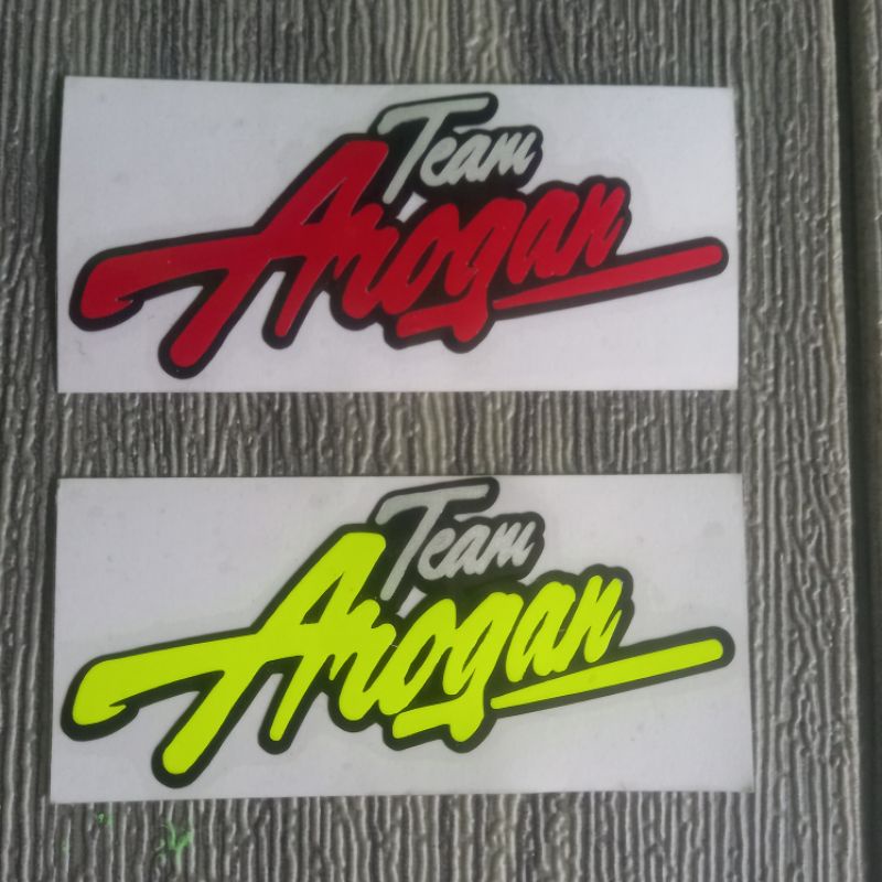 Jual sticker team arogan cutting 8,5 cm | Shopee Indonesia