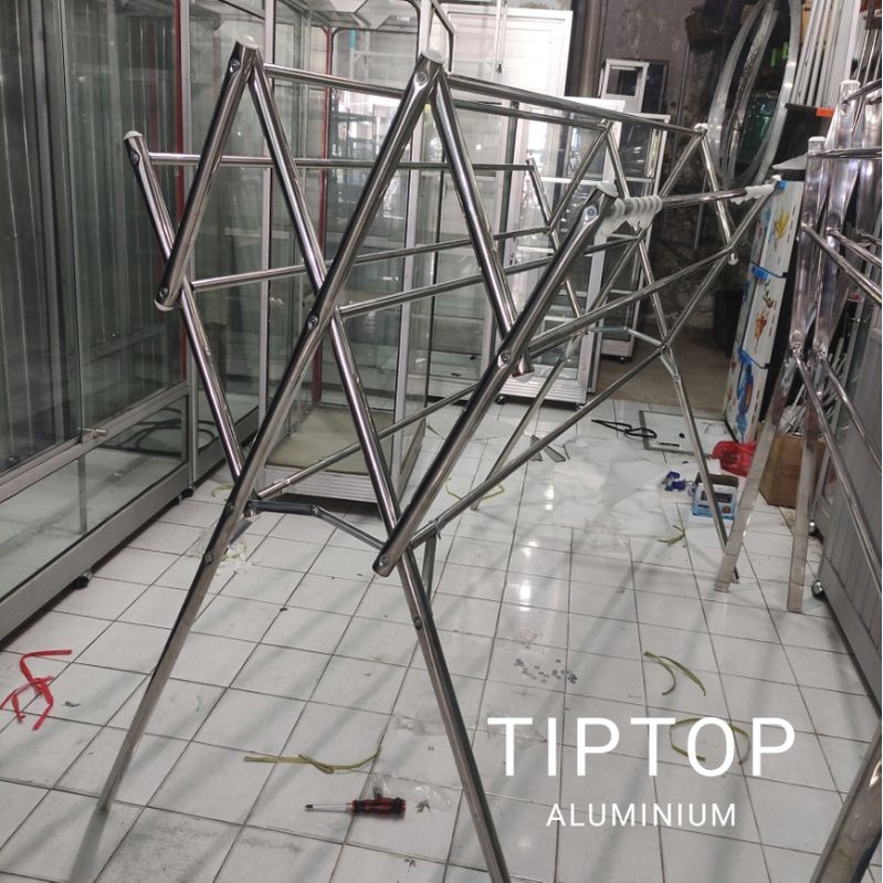 Jual Jemuran Premium Stainless Modern Kaki Bulat | Shopee Indonesia