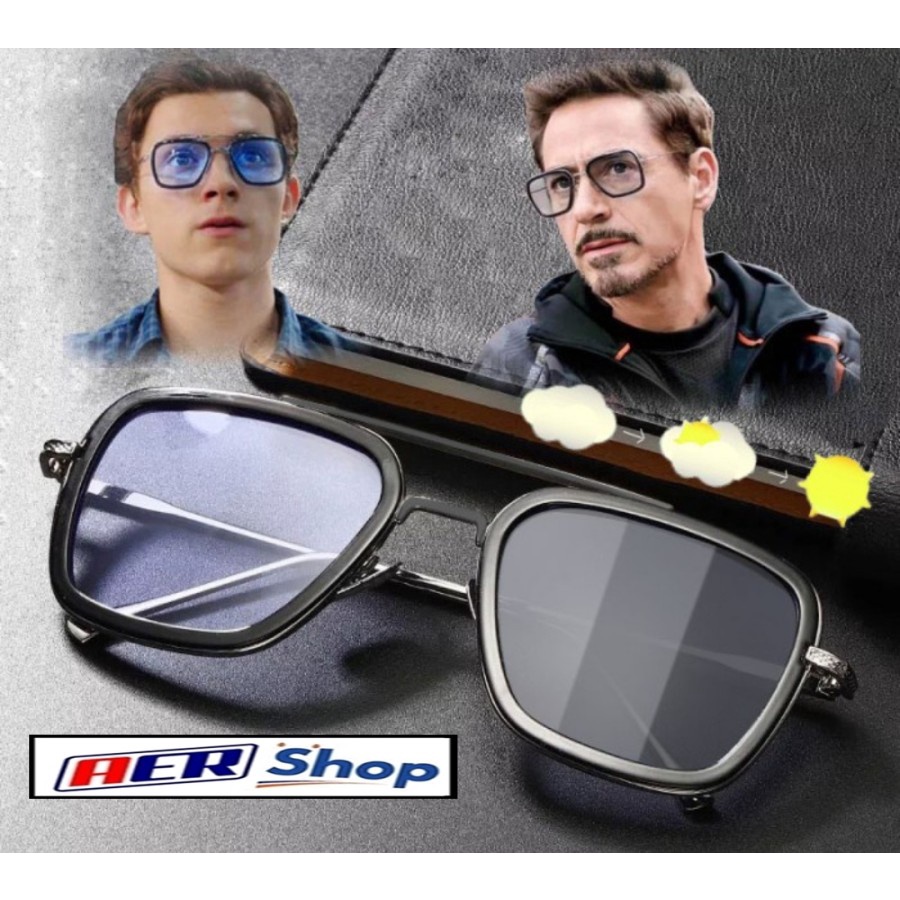 Jual kacamata Tony Stark minus frame kacamata kotak kacamata minus ...