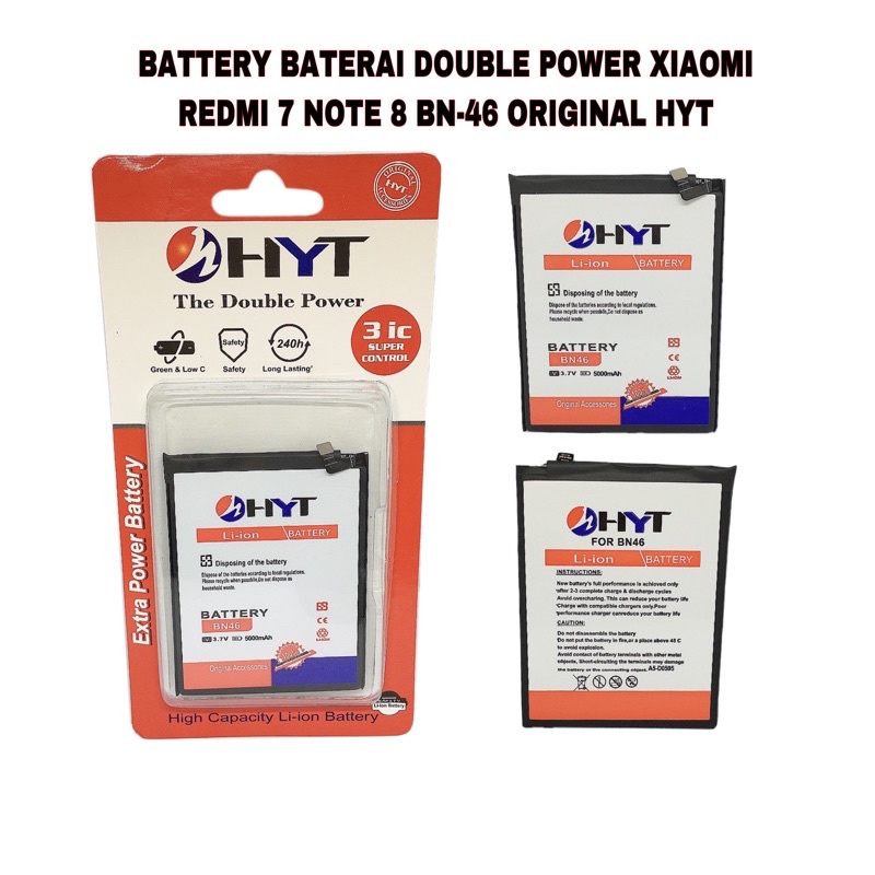 Jual BATTERY BATERAI DOUBLE POWER XIAOMI REDMI 7 NOTE 8 BN-46 ORIGINAL ...