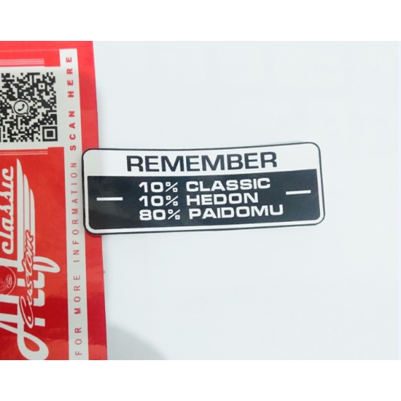 Jual sticker remember custom stiker tutup tangki sticker tangki ...