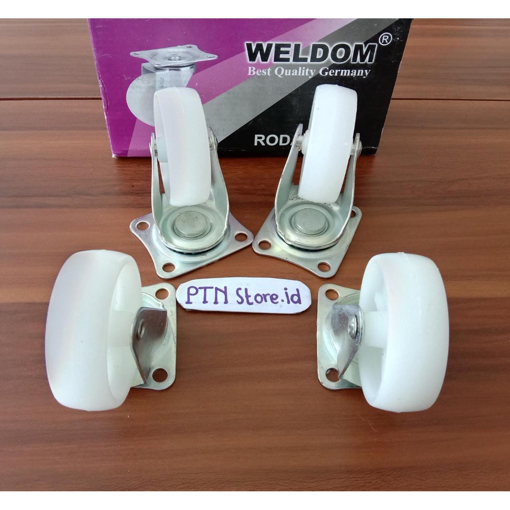 Jual Roda Trolley Nylon 3 Inch Hidup /Roda Nylon 3 Inch WELDOM Caster ...