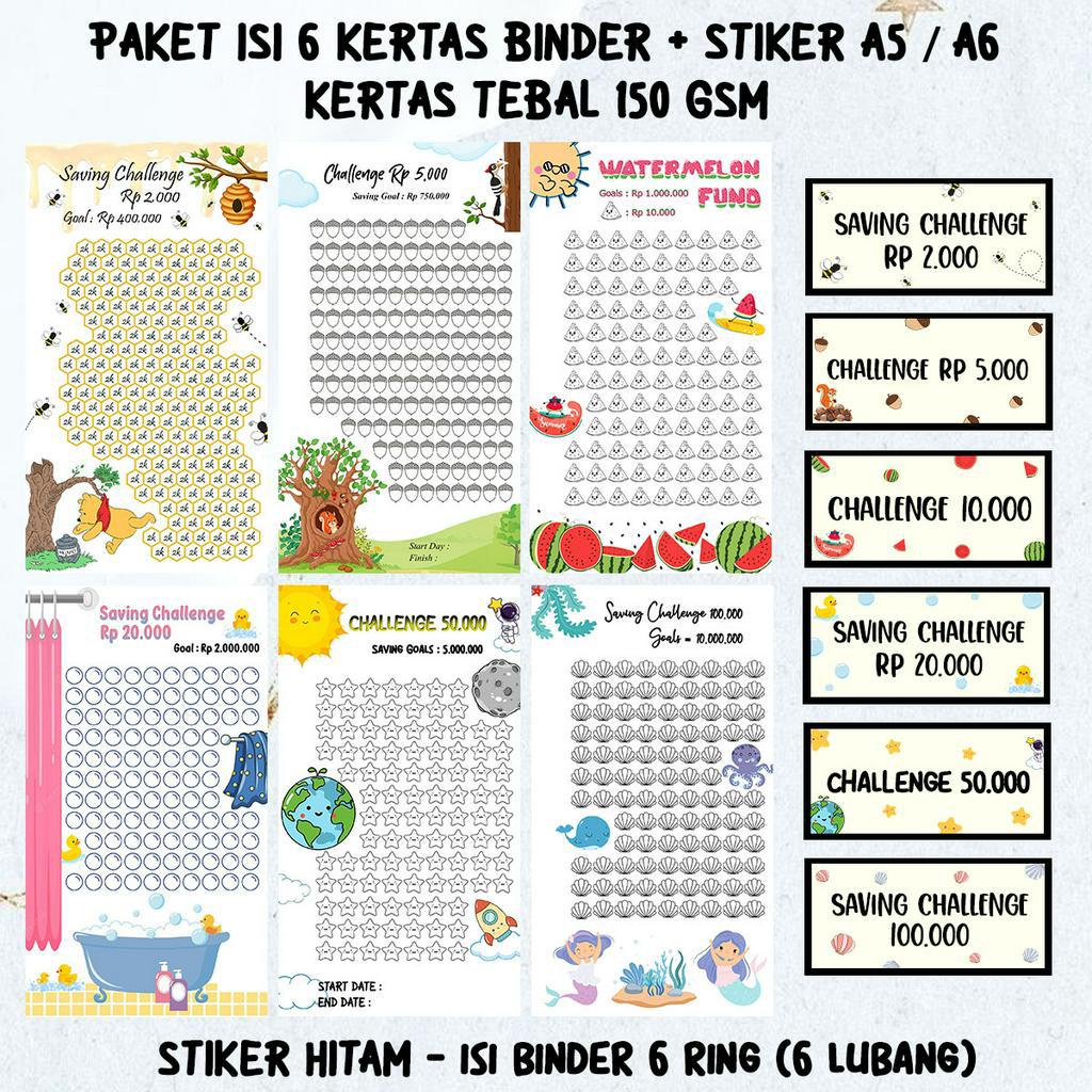 Jual PAKET ISI BINDER + STIKER TEMPLATE MENABUNG VOL 1 DAN 2 | Shopee ...