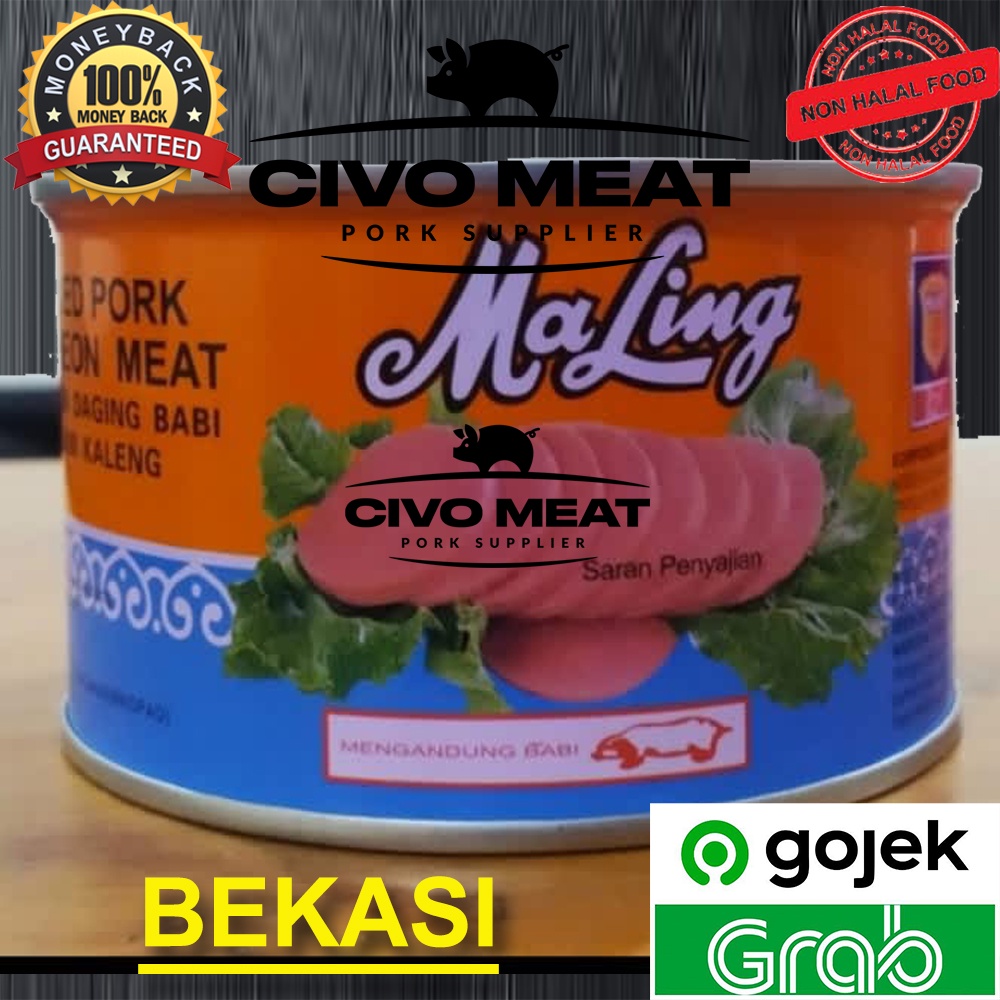 Jual Maling Canned Luncheon Pork tts 397gr Daging Babi Ma Ling Kaleng ...