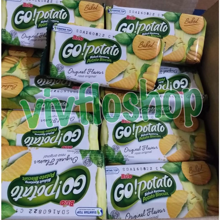 Jual Biskuit Kentang Brio Go Potato Kemasan Pack 60 gram | Shopee Indonesia