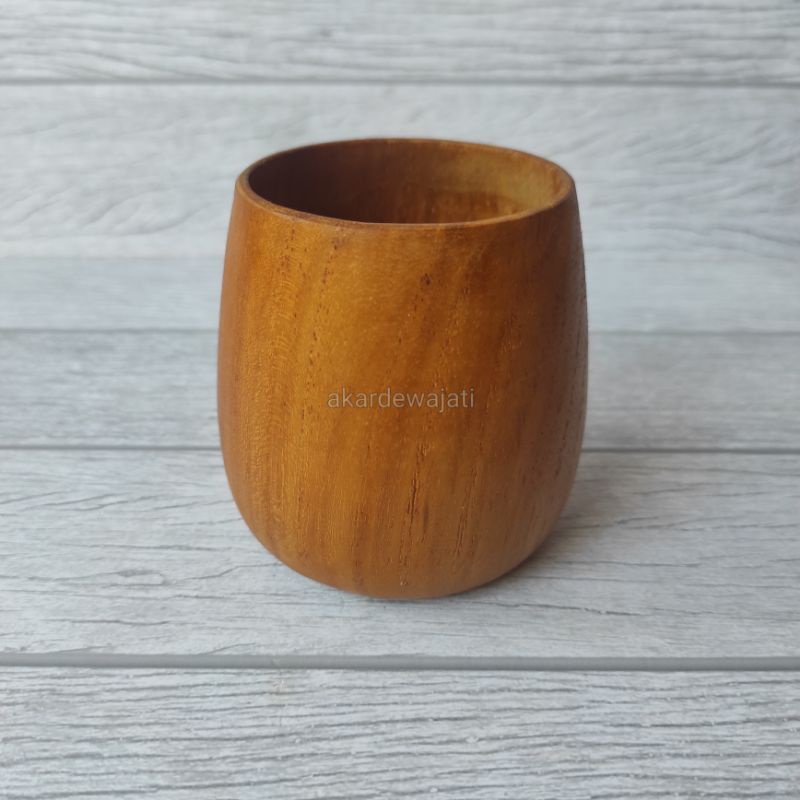 Jual Gelas/Mug Kayu Jati 200ml | Shopee Indonesia