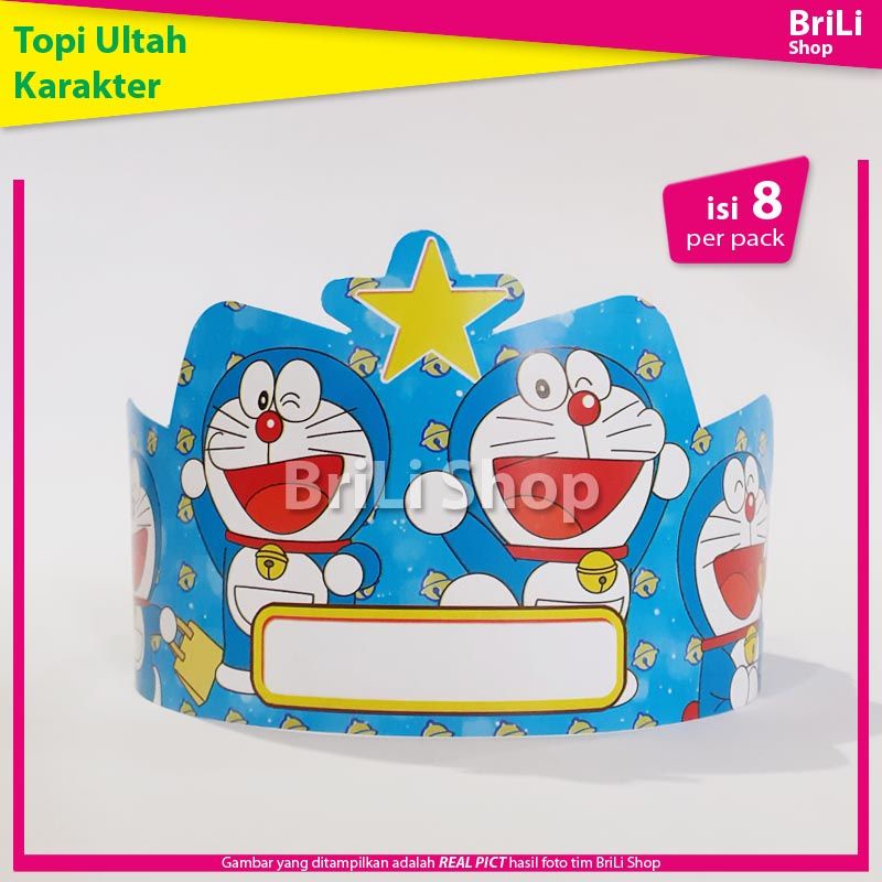 Jual Topi Ulang Tahun Anak Karakter Doraemon Mahkota Lingkar Pesta ...