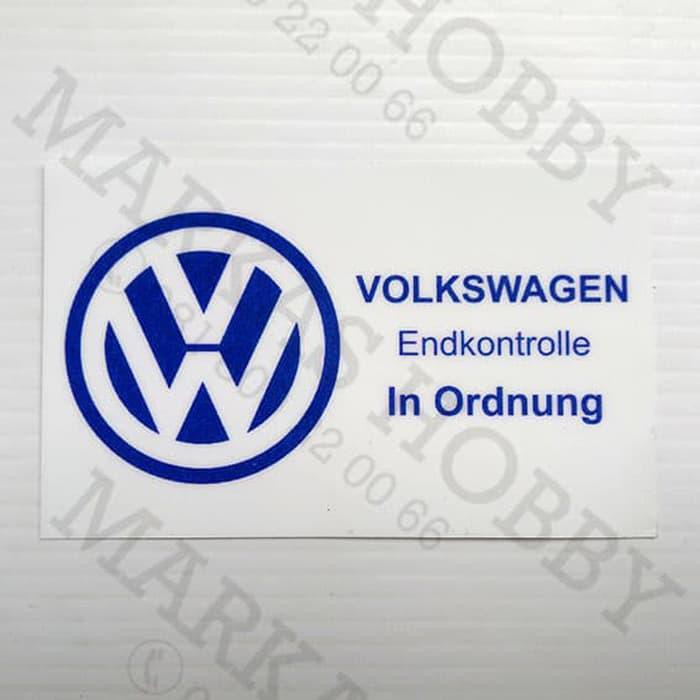 Jual Stiker / Sticker New VW Volkswagen Quality Control ( Tempel Dalam ...