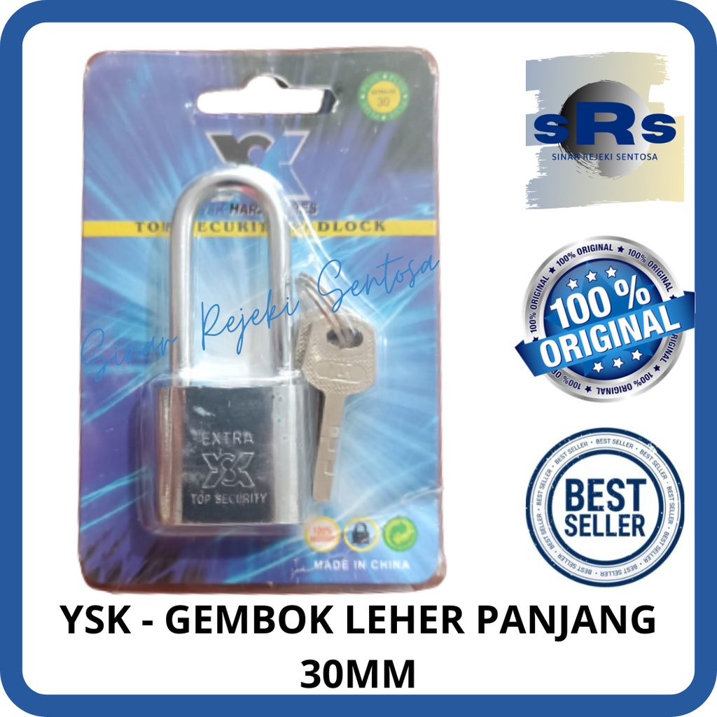 Jual YSK - GEMBOK PAGAR/GEMBOK LEHER PANJANG 30MM | Shopee Indonesia