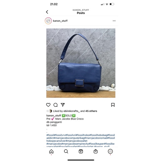 Jual tas biru croco | Shopee Indonesia