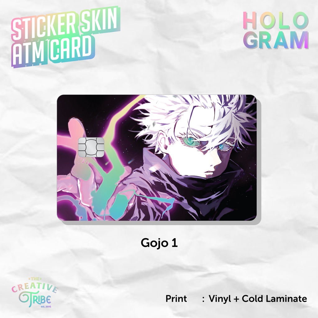 Jual Gojo 1 - Sticker Skin Card HOLOGRAM - Vinyl ATM Debit Credit ...