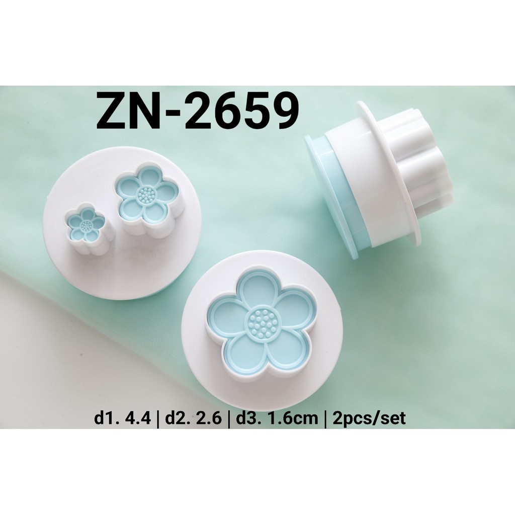 Jual ZN-2659 Plunger cutter cetakan fondant gumpaste cutter bunga ...