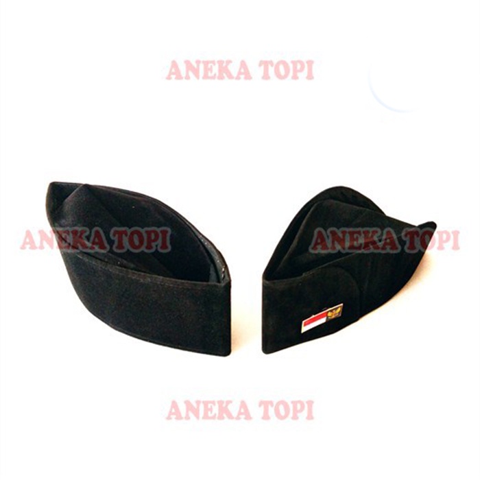 Jual Peci Paskibra Warna Hitam Peci Topi Paskibraka Upacara Putra Putri ...