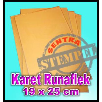 Jual (New Arrival!!) Karet Stempel Runaflek / Bahan Stempel, 16 Lbr (1 ...