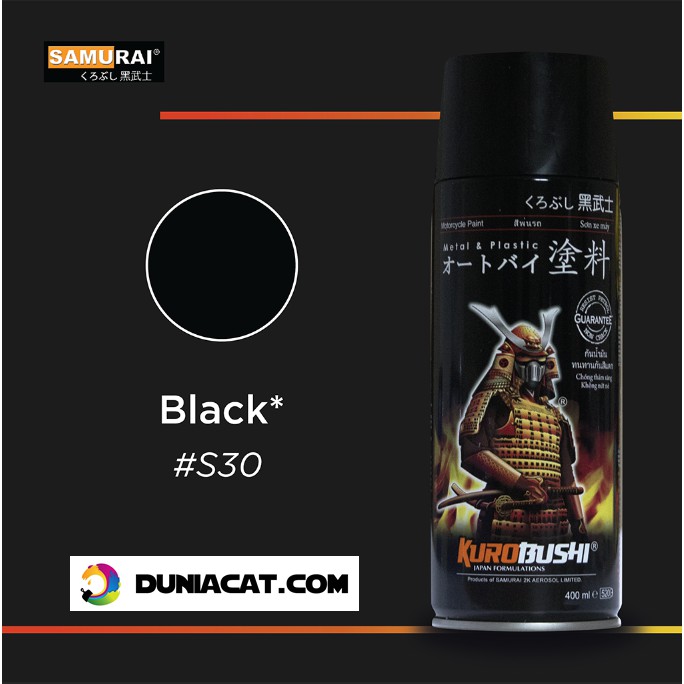 Jual Samurai Paint S30* Black - Cat Suzuki - Cat Semprot/Pilox/Spray Paint | Shopee Indonesia