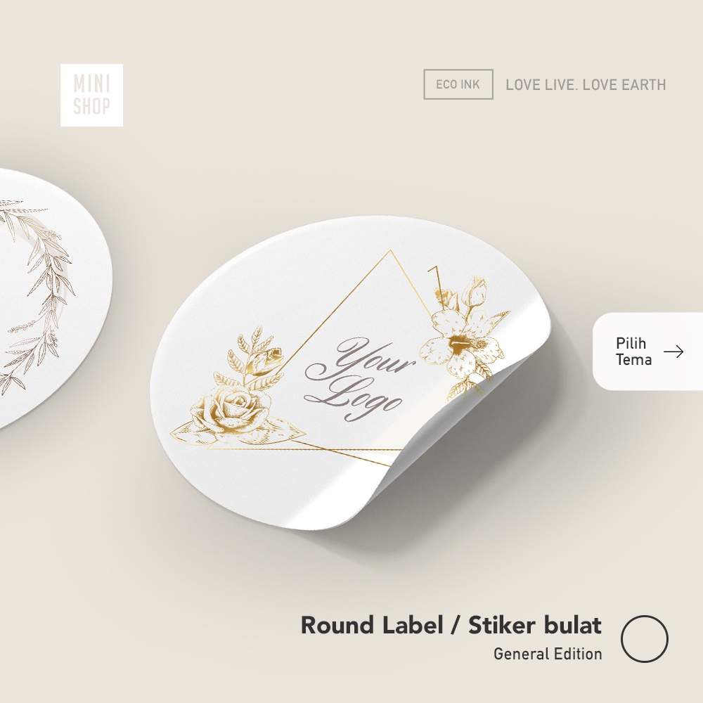 Jual Label Bulat Stiker Logo Waterproof ( murah / eco ink / seal ...