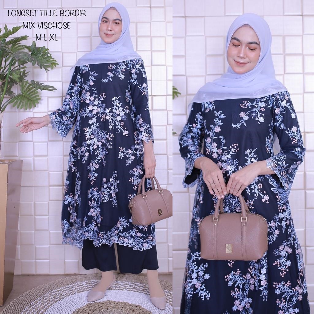 Jual Set Baju Setelan Stelan Muslim Wanita Terbaru Diskon Longset Tille ...