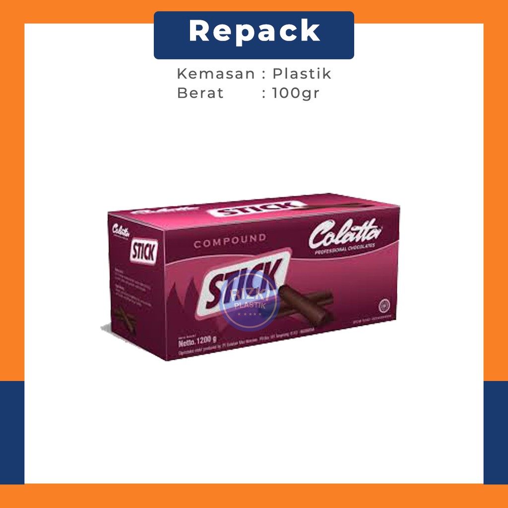 Jual Colatta Dark Chocolate Stick Bake Stable Repack 100gr 250gr ...