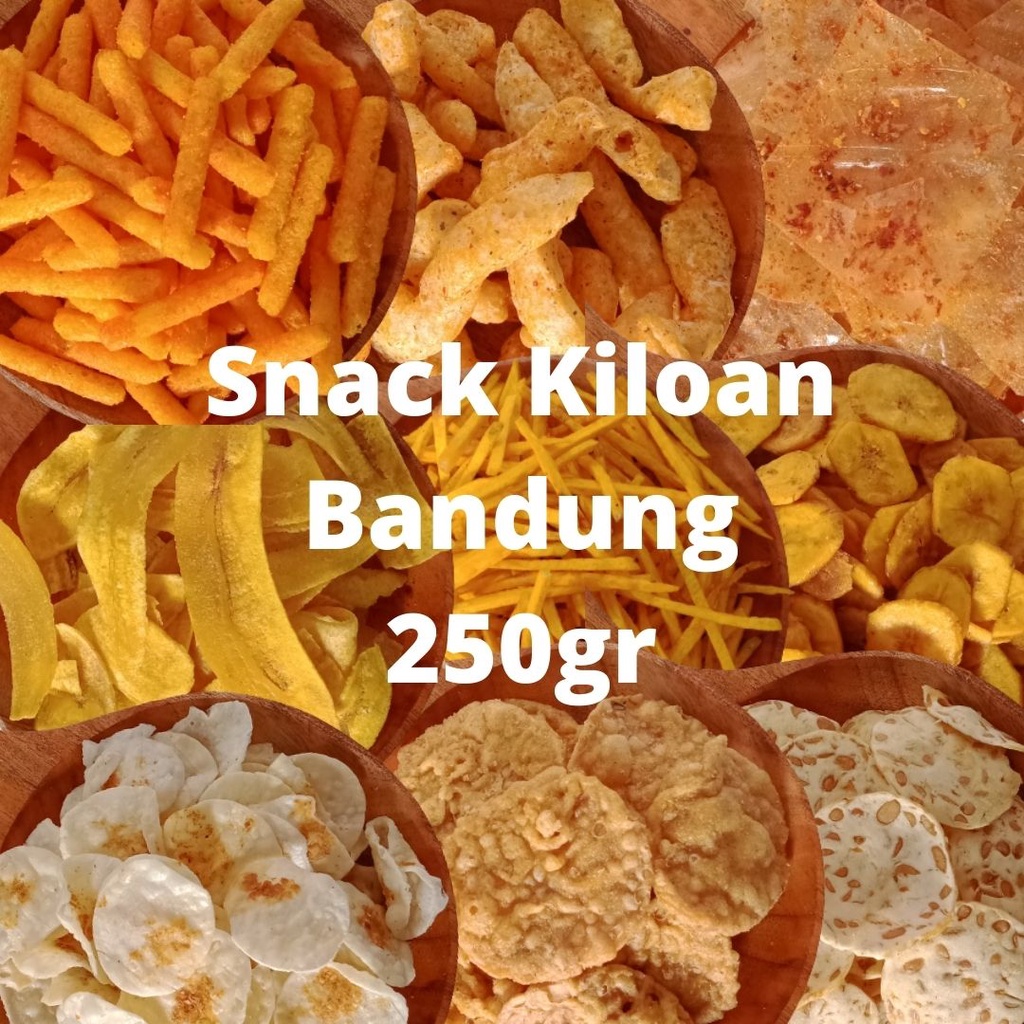 Jual Snack Kiloan Bandung 250gr Cemilan Camilan Pedas Makanan Ringan ...