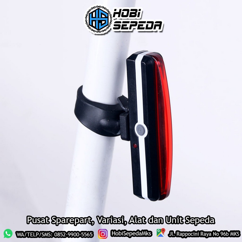 Jual Lampu Belakang sepeda Merah besar Recharger High Quality | Shopee ...