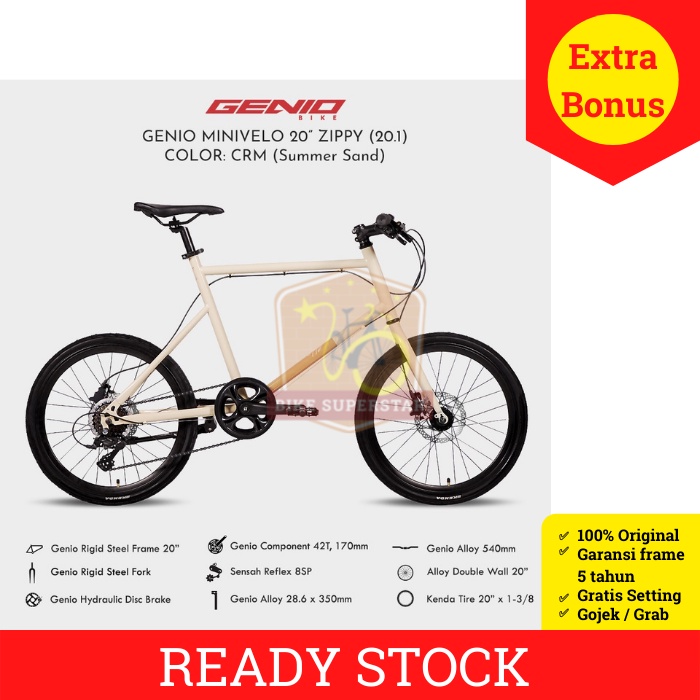 Jual Sepeda Balap Mini Velo 20 Inch Genio Zippy Hidrolik | Shopee Indonesia