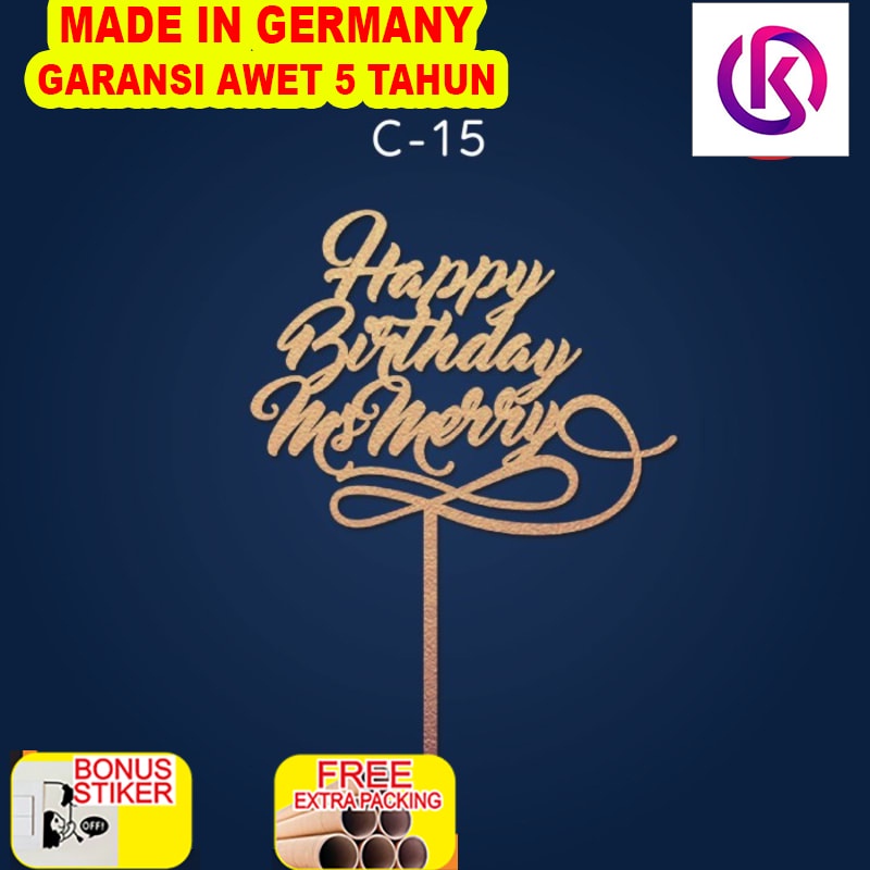 Jual Grosir C-15 Topper / Cake Topper / Hiasan Kue / Birthday / Ulang ...