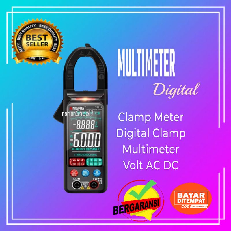 Jual ALAT PENGUKUR ARUS LISTRIK DIGITAL CLAMP METER DIGITAL CLAMP ...