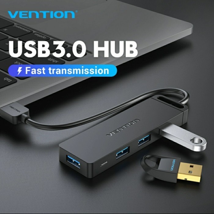 Jual Vention CHL USB 3.0 HUB 4 port ultra slim with power supply port | Shopee Indonesia